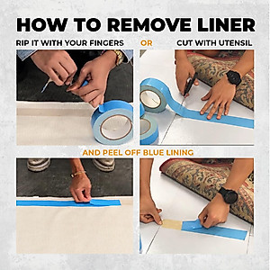 WOD Double Sided Carpet Tape, 2 inch x 25 ft. Heavy-Duty Tack, Residue Free, for Convention & Trade Shows Indoor/Outdoor Rugs DCCT110W