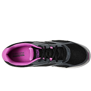 Skechers Women's GO Run CONSISTENT-ANAHITA Sneaker, Black/Purple, 7.5