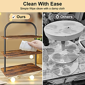 Cupcake Stand, 3 Tier Wood Cupcake Stand for 50 Cupcakes Large Dessert Stand Cupcake Display Stand Cupcake Tower for Farmhouse Decor, Party Serving Tray, Vendor Dessert Table Display Set