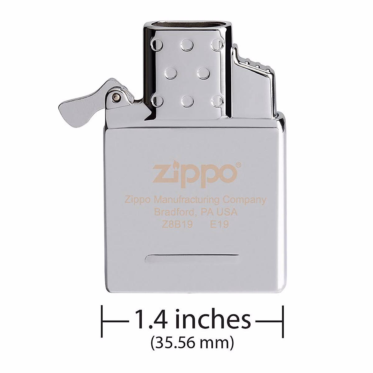 Zippo 65826 Butane Lighter Insert - Single Torch, Chrome