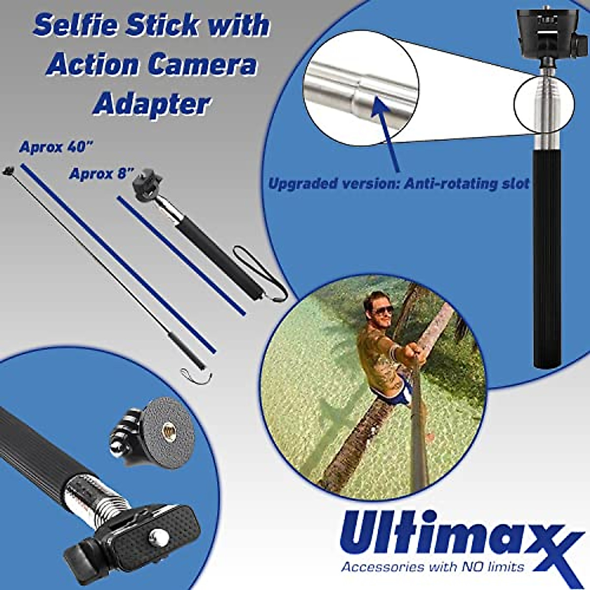 Sony Cyber-Shot DSC-RX0 II Digital Camera + SanDisk 64GB Ultra microSD Memory Card, Portable Mini Metal Camera Dolly, Portable Handheld Monopod/Selfie Stick & More (13pc Bundle)