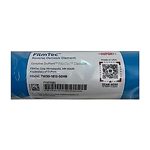 FilmTec, TW30-1812-50HR 50 gpd TFC High Rejection Membrane for Undersink Reverse Osmosis (RO) System (Replaces Model TW30-1812-50)