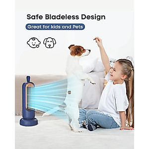 HOMETOP Tower Fan Oscillating Table Fans 12 Inch 70° Oscillating, 3 Speeds, Portable USB Small Desk Fan for Bedroom Office Home Desktop