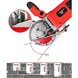 220V Wall Groove Cutting Machine Wall Chaser Slotting Machine Concrete Saw 1800W