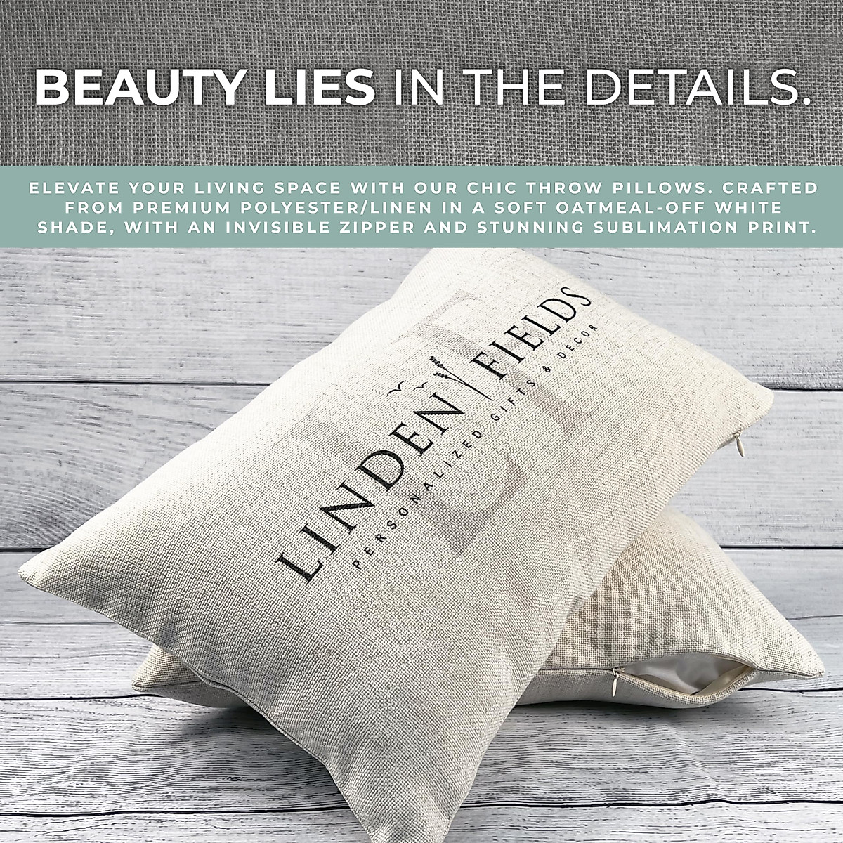 Mr & Mrs Last Name Established Date Lumbar Throw Pillow - Monogrammed Throw Pillow Cover