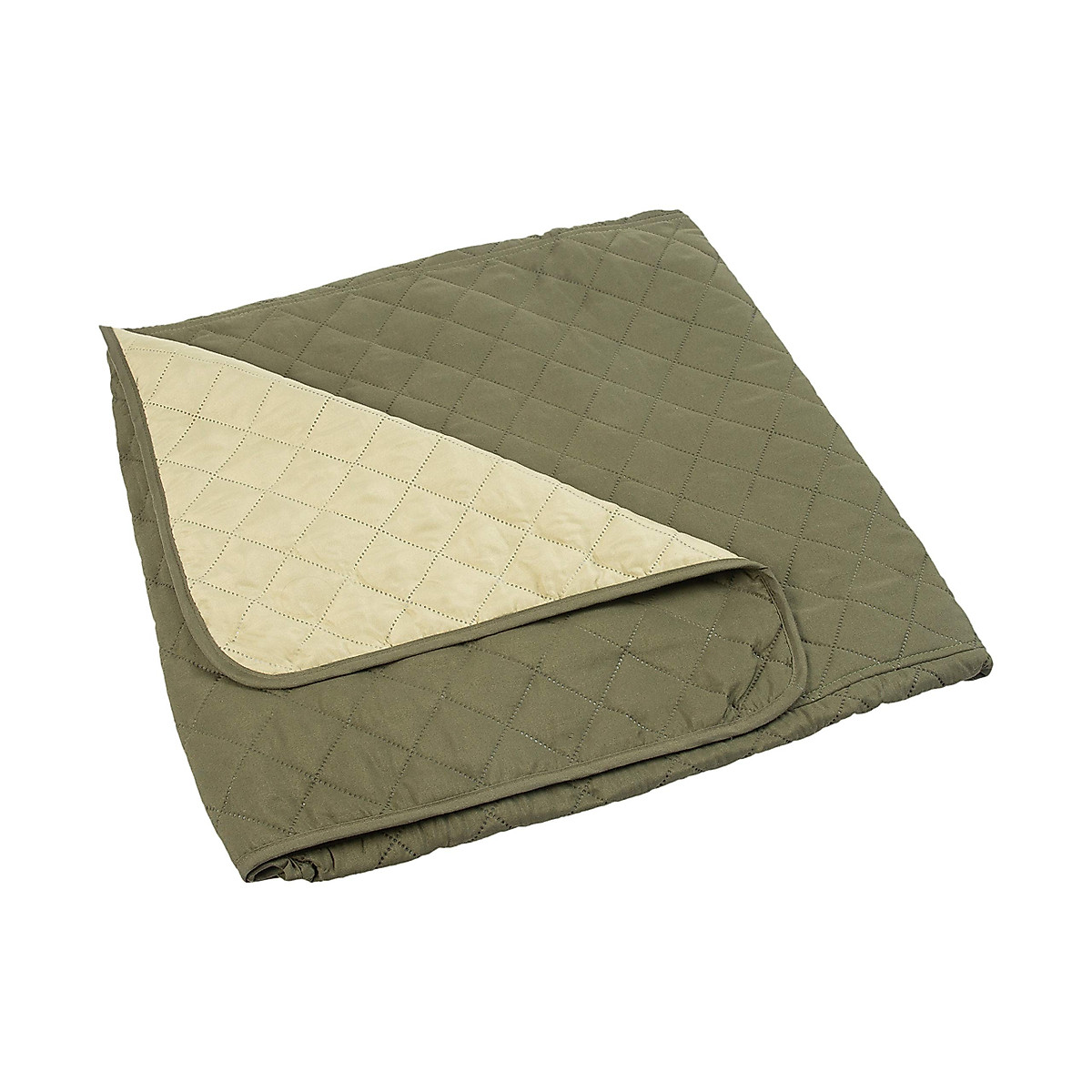 Home Details Quilted Reversible Furniture Protector Slipcover, Good for Dog Hair, Dust & Spills, Machine Washable, Arm Chair Sage-Olive