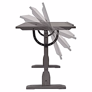 SD STUDIO DESIGNS Vintage Solid Wood Drawing 42" x 30" Angle Adjustable Top Drafting Table, 42", Slate Gray