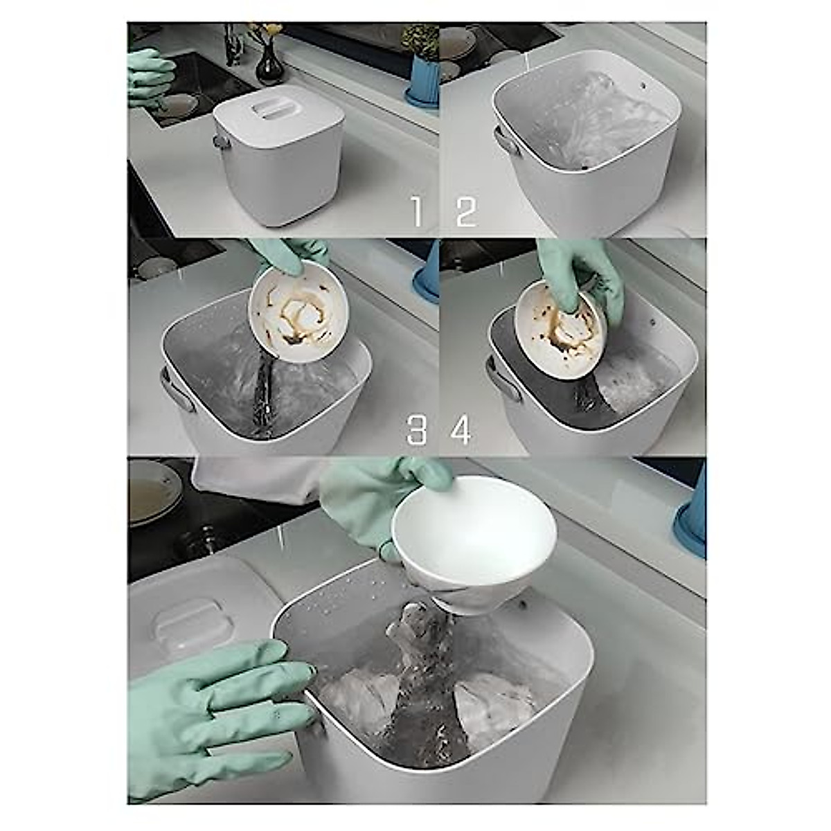 Portable Countertop Dishwasher, Countertop Dishwasher Deep Timed Shutdown for Apartment (White)