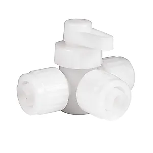 RecPro RV Plumbing Hardware | 06910 | 3-Way 1/2" Compression Fitting Directional/Bypass Valve | Pex Pipe/Tubing Fittings (1 Fitting)