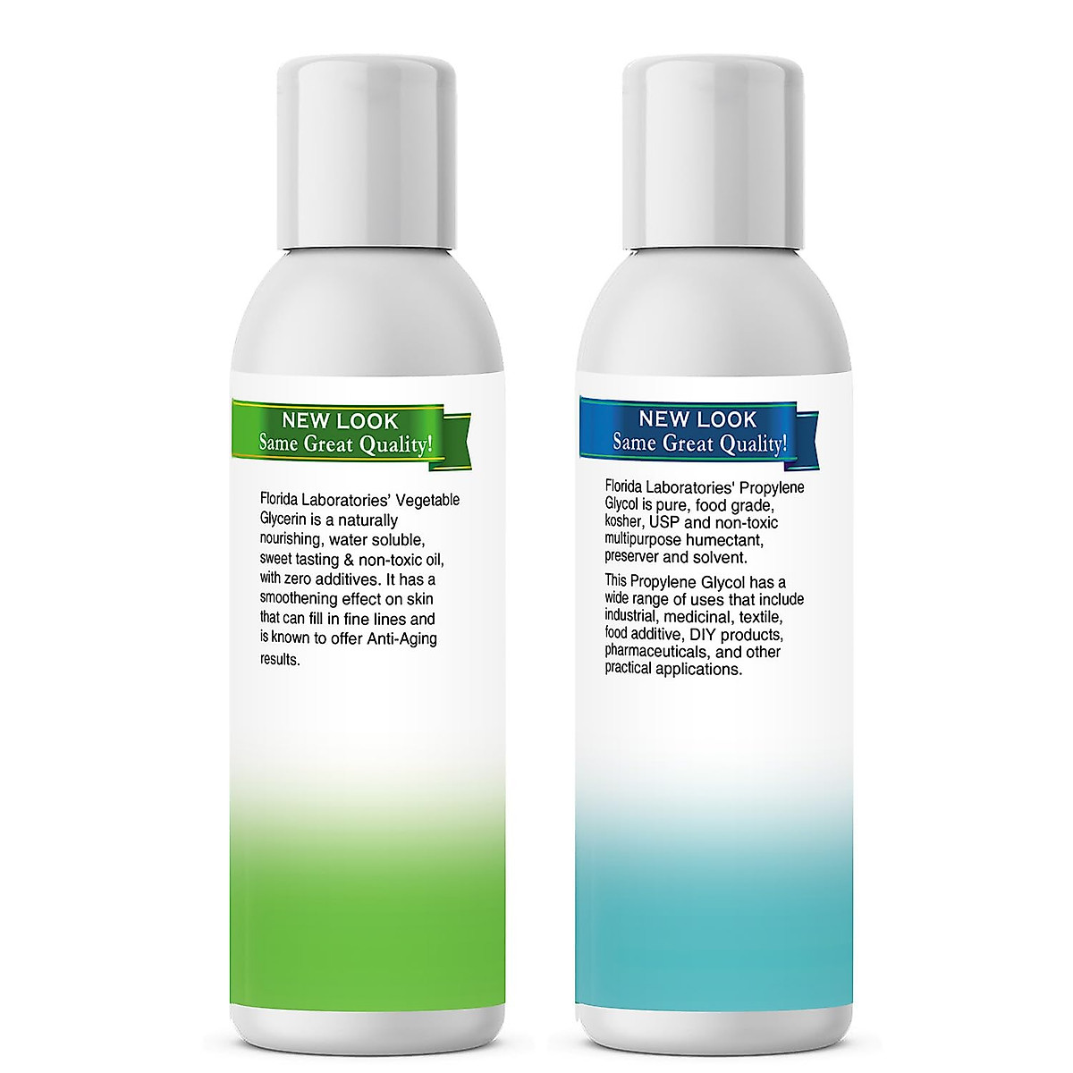 2-4oz Vegetable Glycerine & Propylene Glycol USP Kosher VG PG 99.9% Pure Food Grade