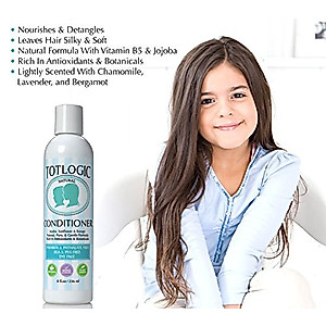 TotLogic Kids Shampoo & Conditioner Set - Sulfate and Paraben Free, Phthalate Free, Non-Toxic Plant Based Natural Formulas - Gentle & Hypoallergenic for Senstive Skin, Scented With Essential Oils