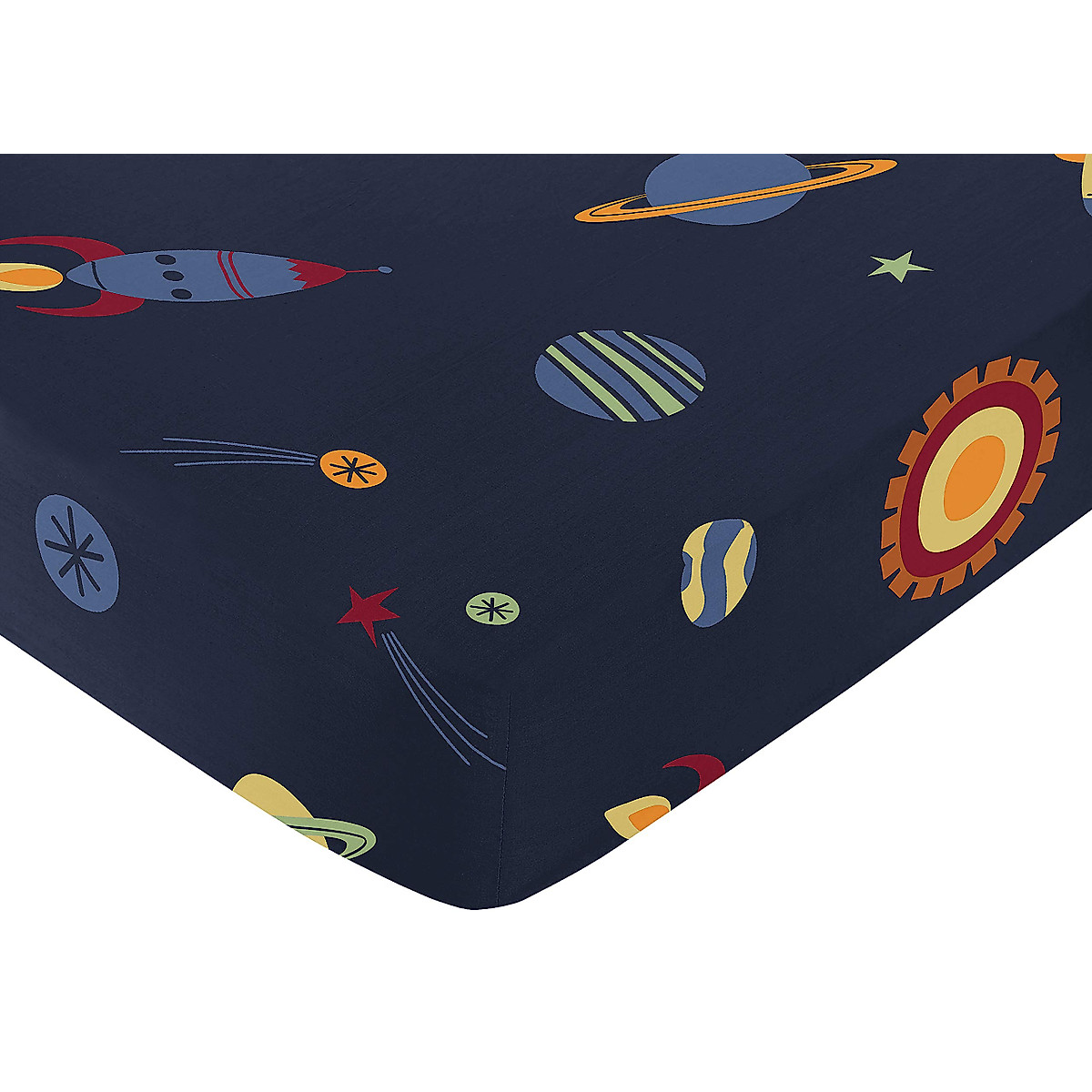 Fitted Crib Sheet for Space Galaxy Baby/Toddler Bedding Set Collection - Galactic Print