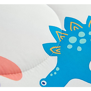 YHXSLY Dinosaur Comforter Set Twin Size, 3 PCS Dinosaur Print Cartoon Kids 3D Quilts Bedding Sets Room Decor Bedding Set All Season for Child Gift Birhday Halloween (Dino, Twin)