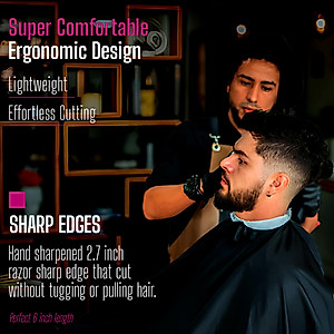 Tycon Hair Cutting Scissors Professional 6" – Japanese Stainless Steel, 2.7" Razor Edge Blade Barber Scissors – Ergonomic design - Precision Hair Scissors for Smooth Cutting - Salon & Personal Use