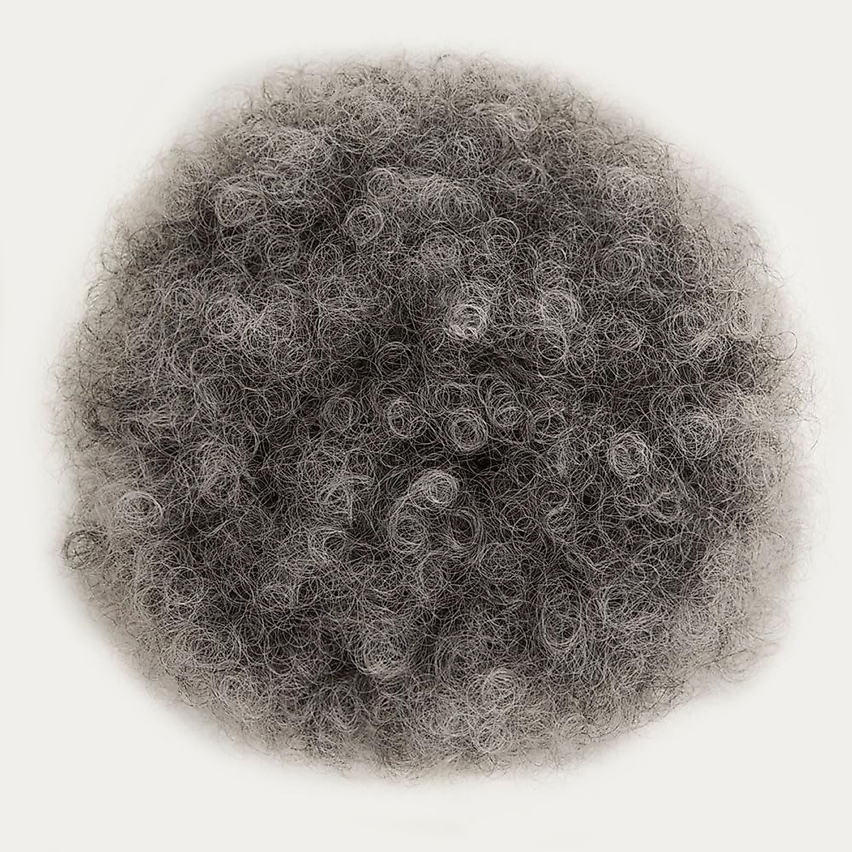 MOONSHOW Ombre Grey Afro Puff Drawstring Ponytail Natural Kinky Curly Ponytail Hair Extension for Black Women African American short Kinky Ponytail Drawstring(Ombre Grey)