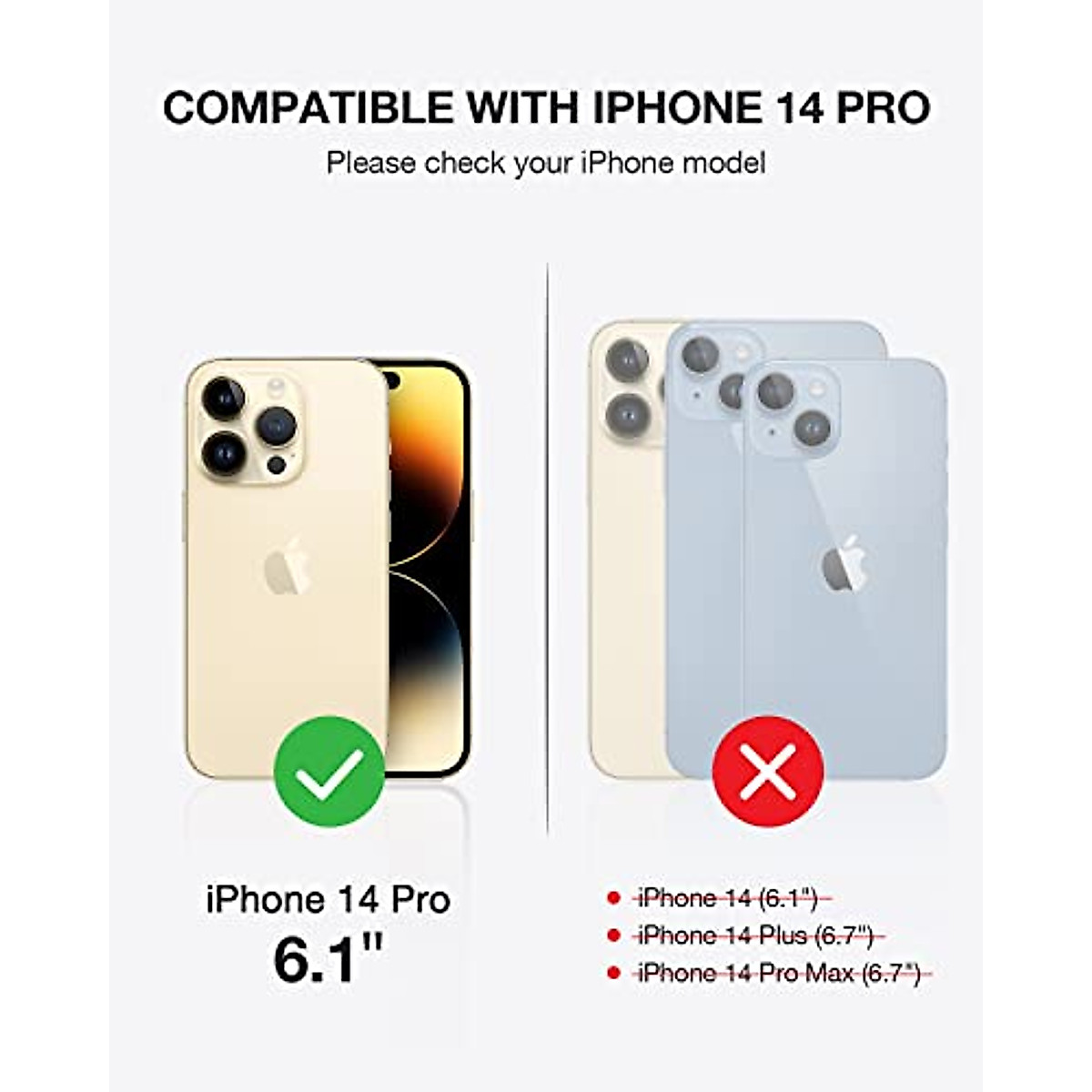 OCASE Compatible with iPhone 14 Pro Wallet Case, PU Leather Flip Case with Card Holders RFID Blocking Stand [Shockproof TPU Inner Shell] Phone Cover 6.1 Inch 2022 (Black)