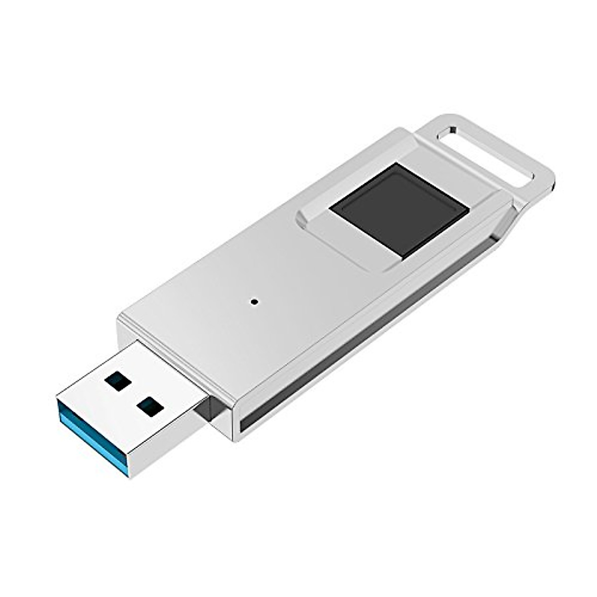 KOOTION 64GB High Speed Recognition Fingerprint Encrypted Flash Drive USB3.0 Drive Memory Stick, Silver