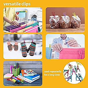 Zalmoxe 30 Pack Multi-Purpose Clothesline Utility Clips, Steel Wire Clips, Clothes Pins Metal Clips for Hanging Random Colors