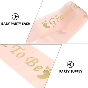 Amosfun 3pcs Grandma to Be Sash Satin Baby Shower Party Sash Shoulder Strap Baby Shower Party Supplies for Gender Reveals Baby Infant Birthday