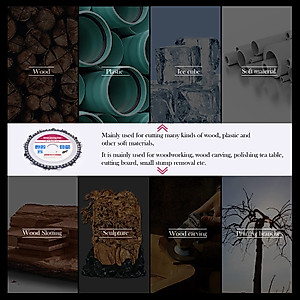 SHININGEYES 4 1/2 inch Wood Carving Disc Cut Chain Grinder Disc Chainsaw Grinding Wheel Chain Blade Circular Plate 7/8" Arbor, Circular Saw Blade 13 Teeth (115mm)