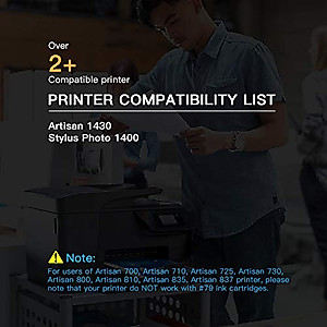 E-Z Ink (TM Remanufactured Ink Cartridge Replacement for Epson 79 T079 (T079120, T079220, T079320, T079420, T079520, T079620) to use with Artisan 1430 and Stylus Photo 1400 Printer (7 Pack)