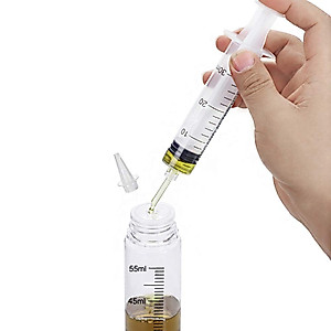 10pcs 60ml Soft PET Unicorn Dropper Bottle Liquid Refill Bottle Liquid Applicator Bottle (60ml x 10pcs, Rainbow bottle+Rainbow cap)