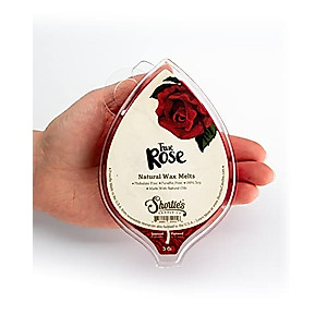 Shortie's Candle Company True Rose Soy Wax Melts - Natural - Made with 100% Soy and Essential Fragrance Oils - Phthalate & Paraffin Free, Vegan, Non-Toxic