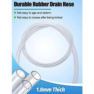 10ft Air Conditioner Drain Hose, 3/5 inch Portable AC Drain Hose Connector, Replacement for Universal Mini-Split Unit and Window Air Conditioner Unit Parts