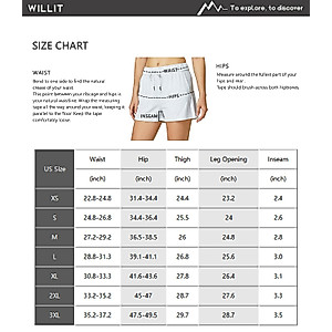 Willit Women's Shorts Hiking Athletic Shorts Yoga Lounge Active Workout Running Shorts Comfy Casual with Pockets Bordeaux M