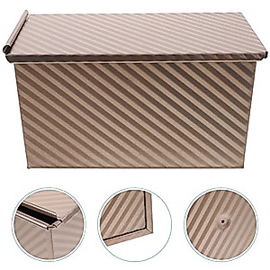 HEMOTON Toast Baking Mold Sandwich Bread Sandwich Bread Household Toast Mold Loaf Pan with Lid Nonstick Loaf Pan Carbon Steel Bread Pan Kitchen Loaf Pan Bread Baking Tin Bread Loaf Pan