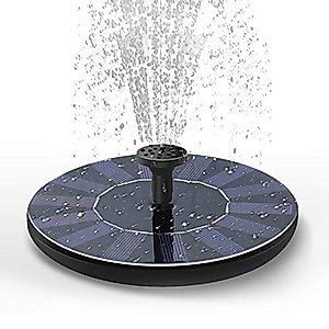 Solar Fountain Water Pump for Bird Bath, New Upgraded Mini Solar Powered Fountain Pump 1.5W Free Standing Solar Panel Kit Water Fountain for Garden, Pond, Pool, and Outdoor