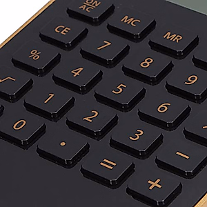 Financial Calculator, Dual Power Choose Solar Calculator, for Home Office Gifts Business(Black)