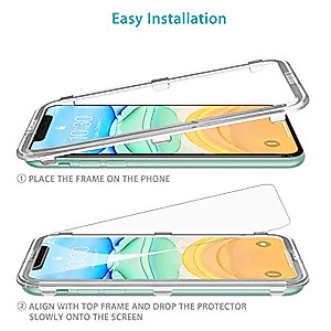 SYNCWIRE 3-Pack Screen Protector for iPhone 11/iPhone XR 6.1", Unbreakable Tempered Glass Saver Shatterproof Film[Easy Installation Frame][99.99% HD Clear][10X Stronger][Bubble Free][Sensitive Touch]