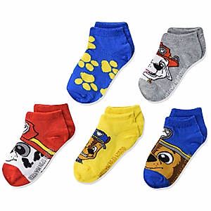 Nickelodeon boys Paw Patrol 5 Pack Shorty Casual Sock, Assorted Big Face, Shoe Size 4-8 US