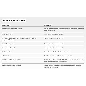DSE331 Original - Made in UK | Auto Transfer Switch Control | DSE0331-01 Replacement to DSE330 | Monitors Voltage/Frequency of AC Supply from 2 Different Sources | 12/24 Volt