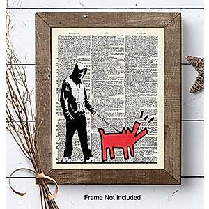 Banksy Graffiti 8x10 Wall Decor Picture - Modern Art Decoration Poster for Home, Apartment, Office, Dorm, Living Room, Bedroom, Bathroom - Gift for Contemporary Urban Street Mural Fan