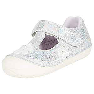 Stride Rite baby girls Soft Motion Liliana Mary Jane Flat, Iridescent, 5.5 Wide Toddler US