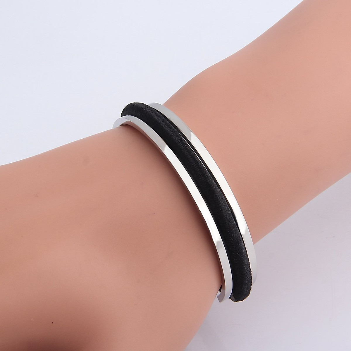 Zuo Bao Hair Tie Bracelet High Poshing Stainless Steel Bangles Bracelet for Women
