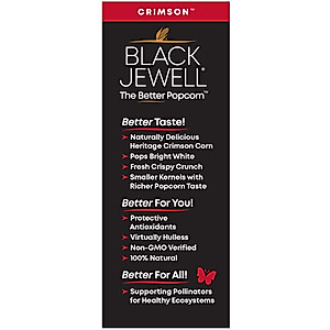 Black Jewell Gourmet Popcorn Kernels, Crimson Red, 28.35 Ounces (Pack of 2)