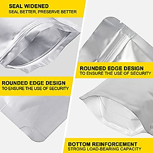 35 Pack 1 Gallon Mylar Bags For Food Storage with Oxygen Absorbers 400cc, Extra Thick 10 Mil - 10" x 14" , Stand-Up Zipper Pouches Resealable, Suitable for Long-term Storage of Food, Light-proof, Moisture-Proof, Odor-Proof, and Heat-Sealable Fresh Saver P