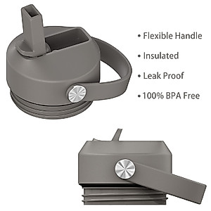 Straw Lid for Yeti Rambler Water Bottle 18 oz,26 oz,36 oz,46 oz,12 oz,64 oz,Straw Cap,Straws and Brush Include (Graphite)