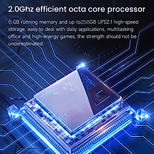 DAUZ HD Tablet, IPS Screen 100-240V Octa Core Processor Night Reading Mode 10 Inch Tablet for Android 11 for Study (White)