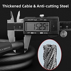 ROCKBROS Specialized Bike Lock Cable, 5 Digit Bike Lock Combination, 47 Inch Bike Wheel Lock, Master Lock Cable for Road Bike, MTB, Motorcycle, Stroller, Ladders, Gates