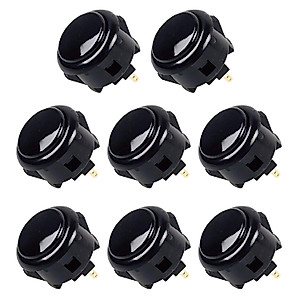 Sanwa JLF-TP-8YT Joystick + Sanwa 8 pcs OBSF-30 Push Button Bundle Kit Color : Black - for Arcade Game 4 & 8 Way Adjustable, Compatible with Catz Mad SF4 Tournament Joystick S@NWA