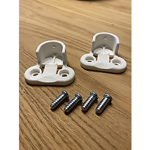 2 x Clothes Rail Holders, Suitable for Ikea PAX Complement Rod Holder, White