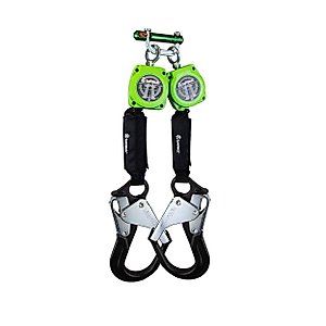 Safewaze 019-5055 6' Web Dual Leg Retractable with Aluminum Rebar Hooks & 9013 BWB