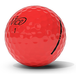 Vice Golf Pro Golf Balls, Red (One Dozen)