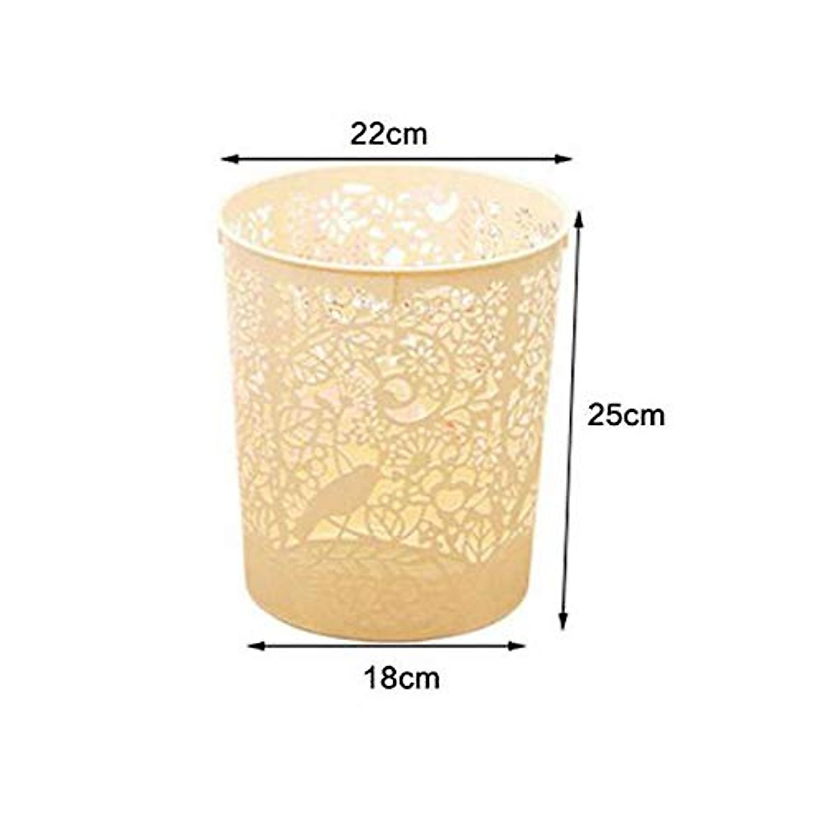 Daliuing Garbage Bin Hollow Trash can Swing Waste Basket for Kitchens, Home Offices, Kids Rooms