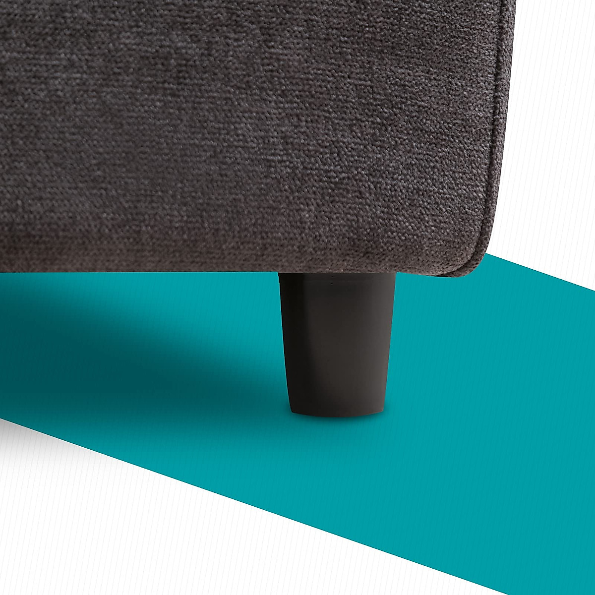 BALUS Modern Convertible Sectional Sofa,3 Seat Sofa+1 Chaise, L Shaped Corner Sleeper Sofa Couch,Modular Sectional Couches with Wood Legs for Living Room, Dark Grey