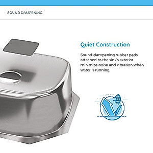 US1022T Topmount Double Equal Bowl Stainless Steel Sink, Ensemble